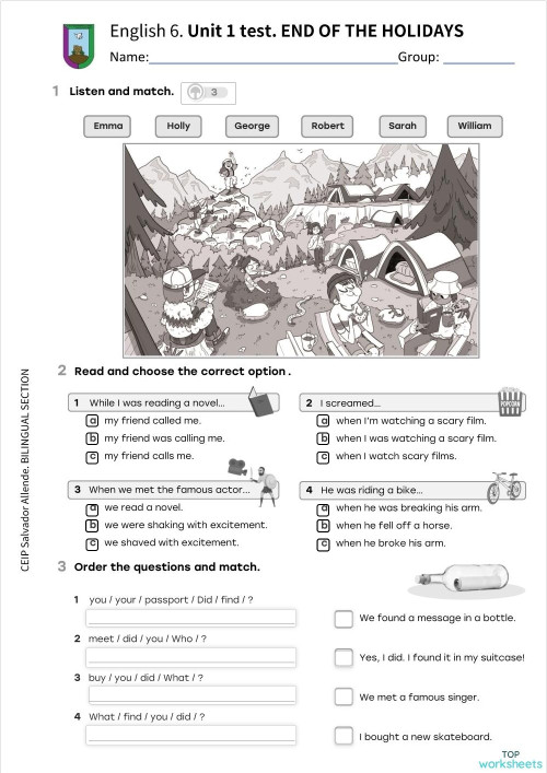 Educación Primaria: fichas interactivas y ejercicios online | TopWorksheets