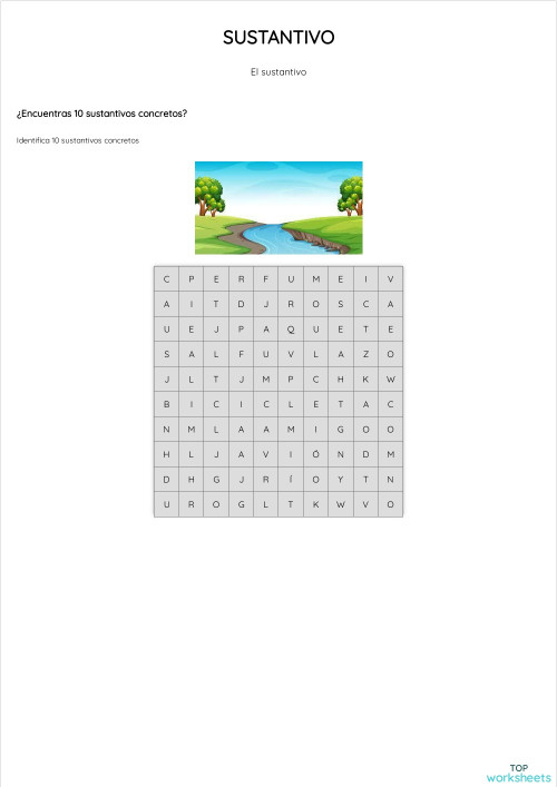 SUSTANTIVO. Ficha interactiva | TopWorksheets