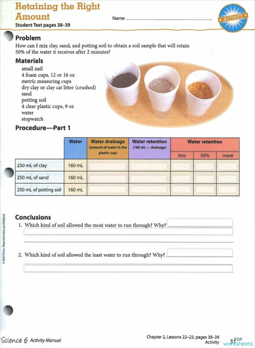 Retaining the Right Amount Pg 31. Interactive worksheet | TopWorksheets