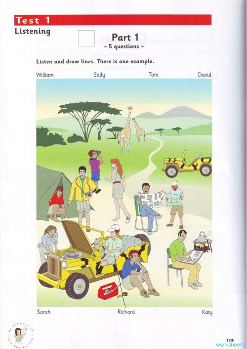 FLYERS 5-PART 1- LISTENING. Interactive worksheet | TopWorksheets