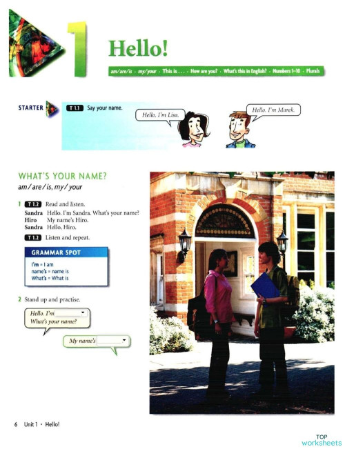 English CC1 (from unit 1 to unit 5). Interactive worksheet | TopWorksheets