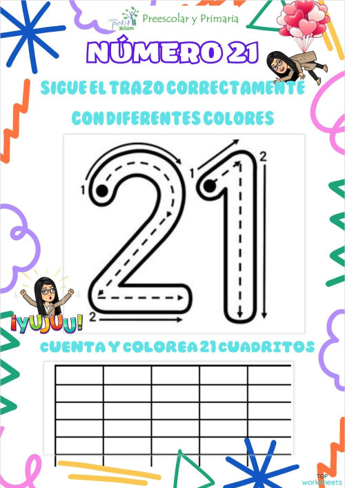 Tarea Número 21. Ficha interactiva | TopWorksheets