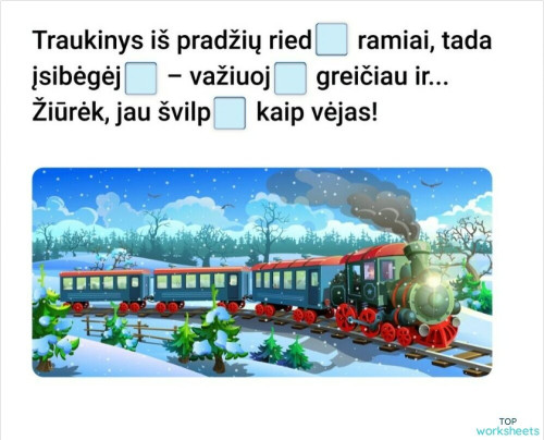 Daiktavardžių linksniai. Interactive worksheet | TopWorksheets