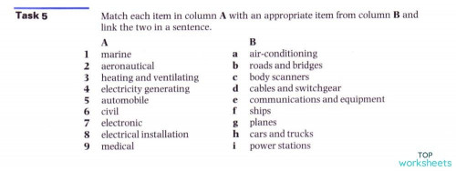 Task5_Oxford_Engineering_matching. Interactive worksheet | TopWorksheets