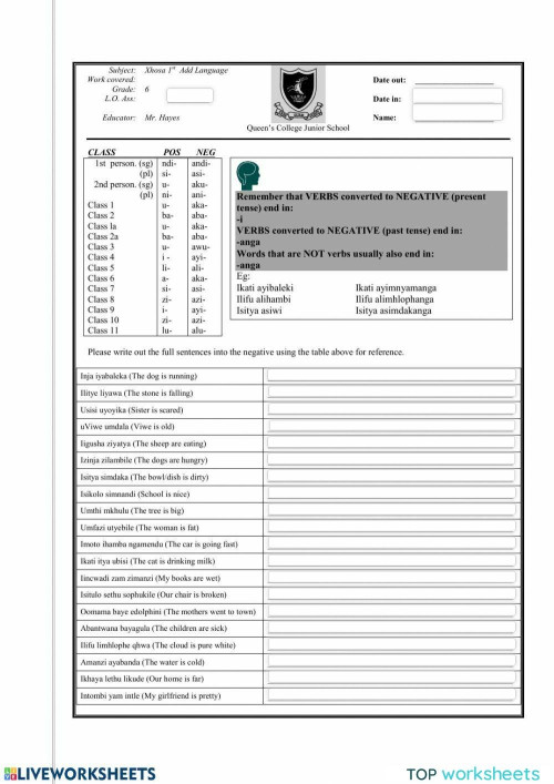 Intermediate Phase: interactive worksheets and online exercises ...