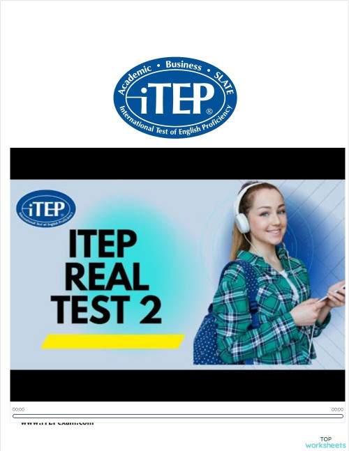 iTEP REAL TEST [2] 2023. Interactive worksheet | TopWorksheets