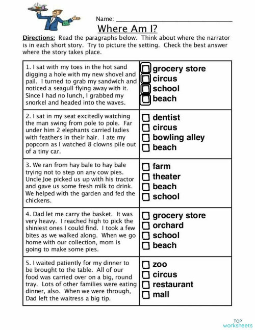 Reading comprehension. Interactive worksheet | TopWorksheets