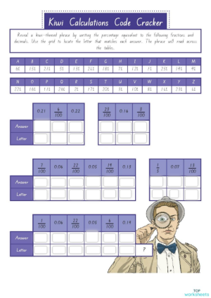 Code Breaker. Interactive worksheet | TopWorksheets