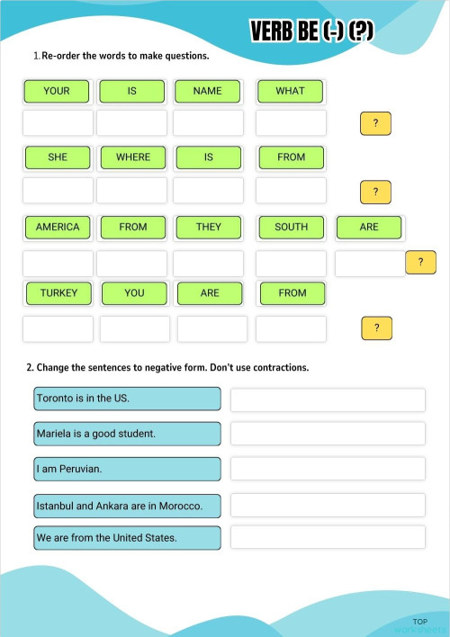 Be / have: fichas interactivas y ejercicios online | TopWorksheets