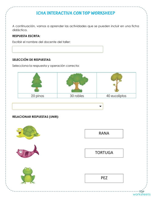 Top Worksheets. Ficha interactiva | TopWorksheets