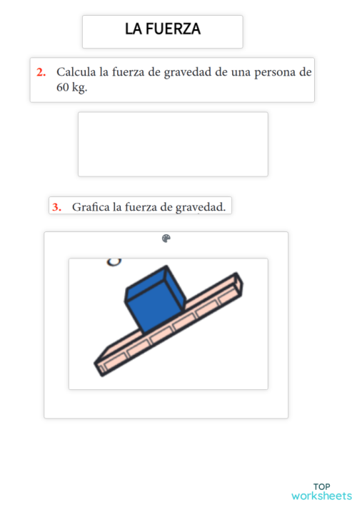 FUERZA-6TO. Ficha interactiva | TopWorksheets