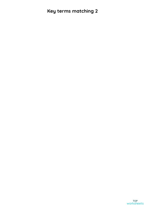 Key terms matching 2. Interactive worksheet | TopWorksheets