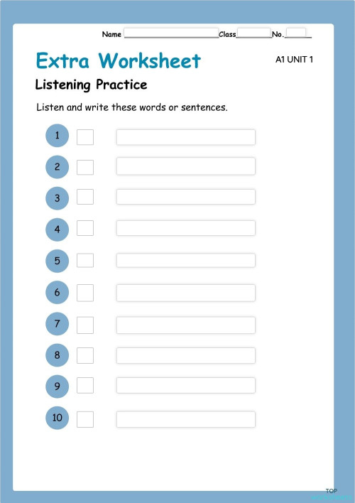 FF 1 - Unit 11 - 04 - I like - Listening. Interactive worksheet ...