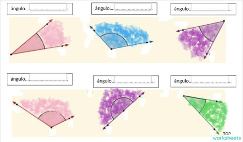 DISTINTOS TIPOS DE ÁNGULOS. Ficha interactiva | TopWorksheets