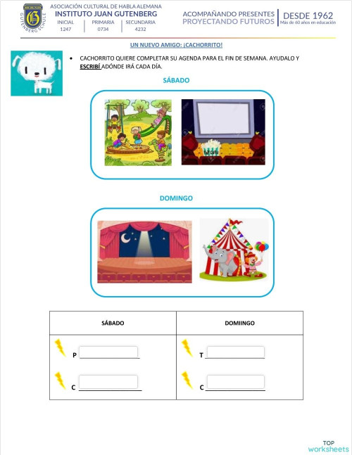 ACTIVIDAD VIRTUAL 13. Ficha interactiva | TopWorksheets