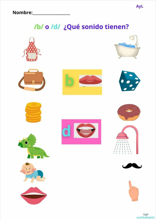 Une cada imágen con su fonema correspondiente. Ficha interactiva ...