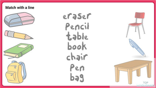 School things. Interactive worksheet | TopWorksheets