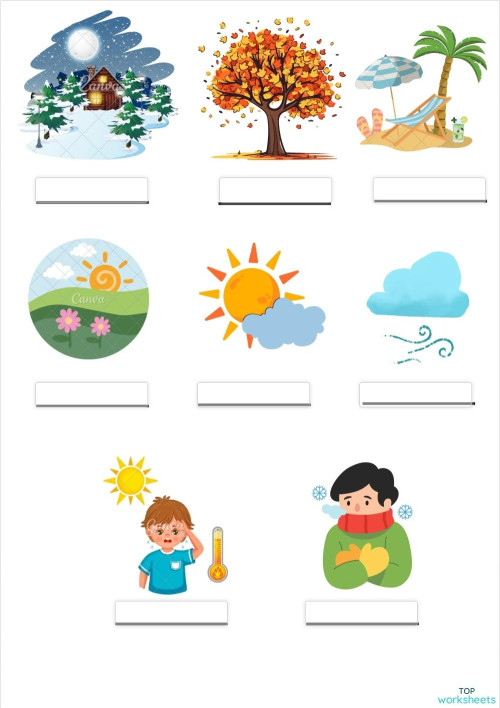 Seasons spelling. Interactive worksheet | TopWorksheets
