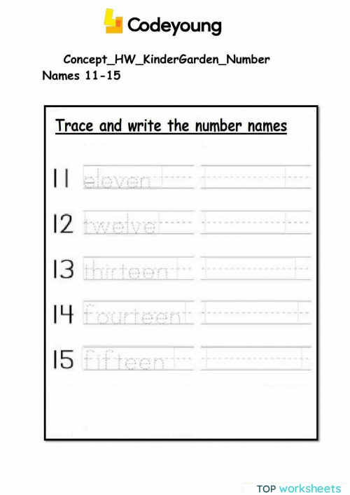 Number names interactive for kg. Interactive worksheet | TopWorksheets