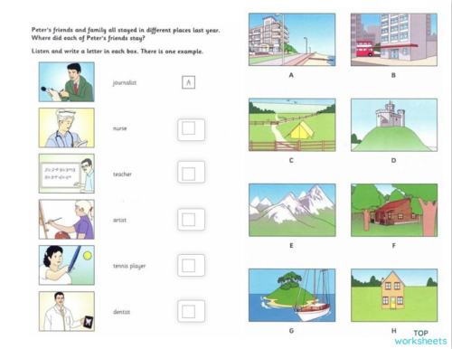 PRE-KET - ONLINE LISTENING. Interactive worksheet | TopWorksheets