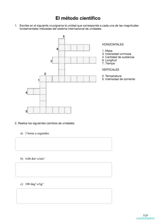 Actividad repaso Método Científico. Ficha interactiva | TopWorksheets