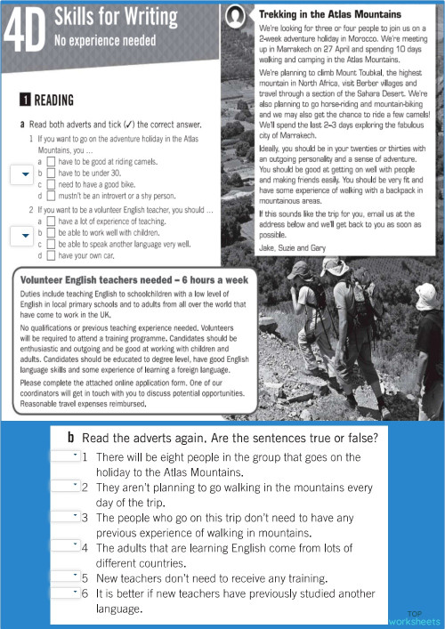 UNIT 4D WORKBOOK. Interactive worksheet | TopWorksheets