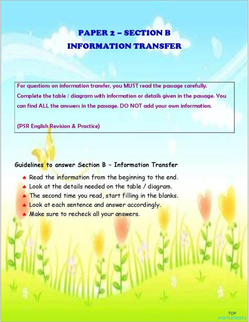 Introduction to Information Transfer. Interactive worksheet | TopWorksheets
