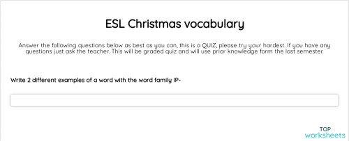 ESL vocabulary semester 1 QUIZ. Interactive worksheet | TopWorksheets