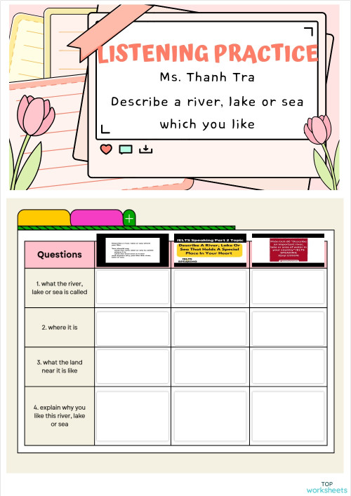 DESCRIBE A PLACE. Interactive worksheet | TopWorksheets