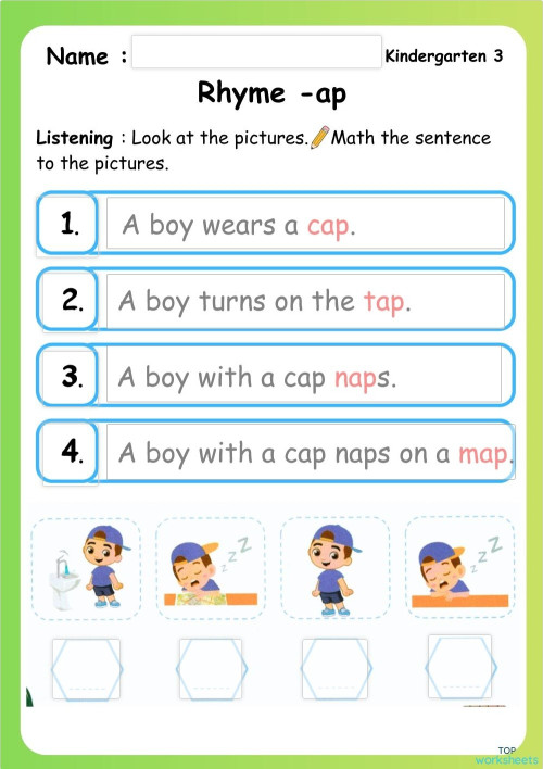 K3_Listening. Interactive worksheet | TopWorksheets
