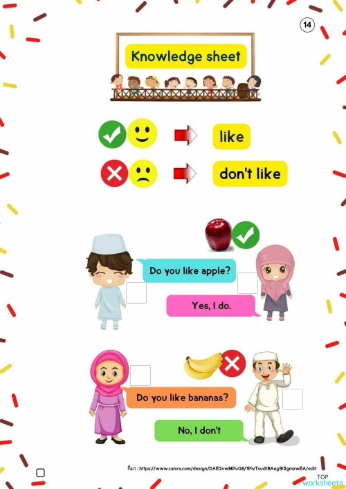 knowledge sheet. Interactive worksheet | TopWorksheets