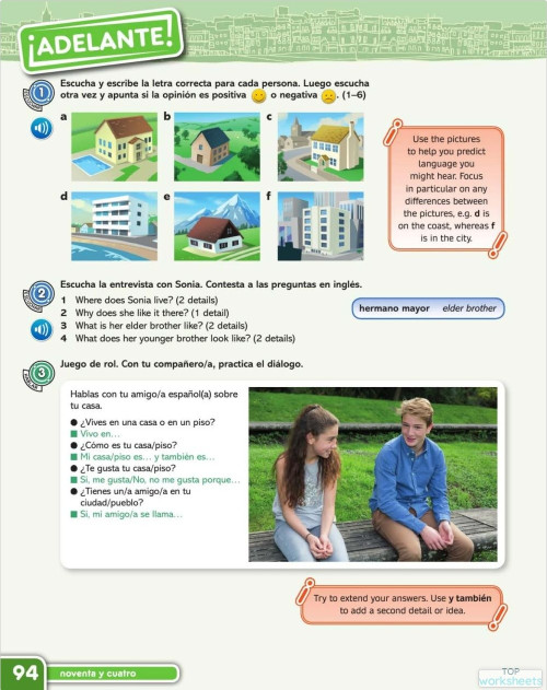 4. Repaso mi familia y mis amigos 94. Ficha interactiva | TopWorksheets