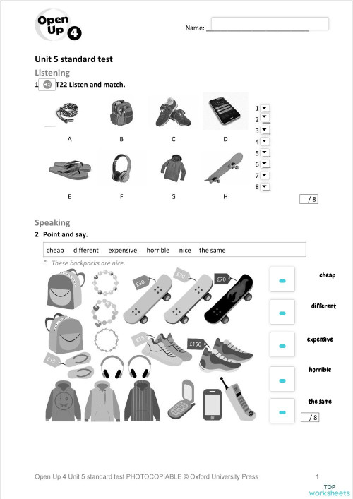 SM3 Unit5 Worksheet1. Interactive worksheet | TopWorksheets