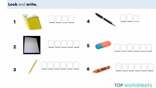 L9 - A29 - Things, Writing. Interactive worksheet | TopWorksheets