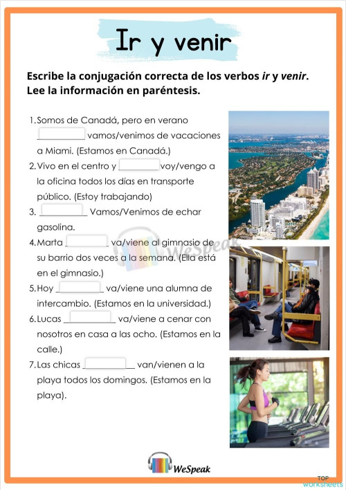 Verbos en imperativo e infinitivo. Ficha interactiva | TopWorksheets