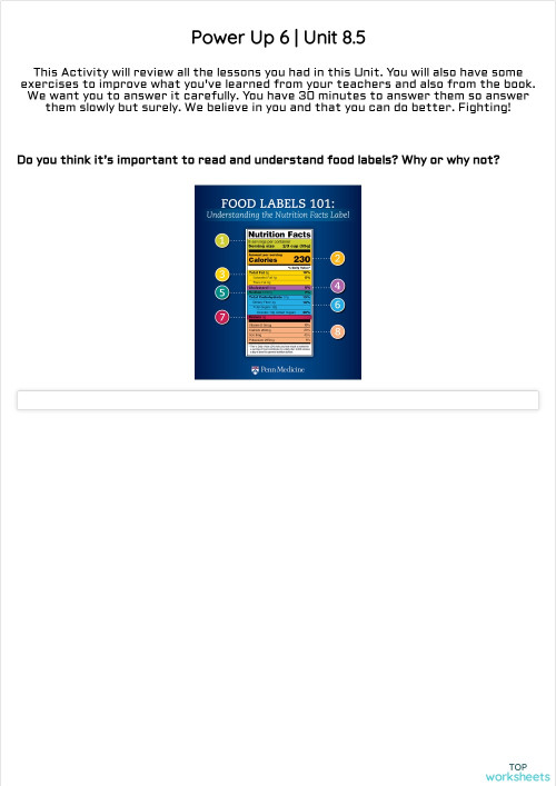 Power Up 6 | Unit 8.5. Interactive worksheet | TopWorksheets