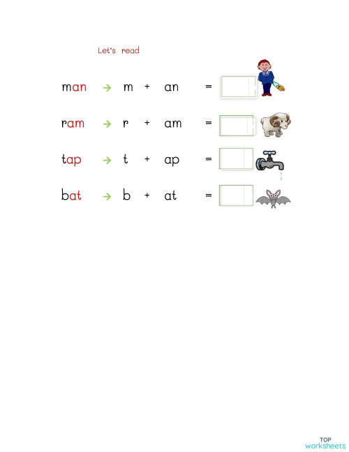 phonics uvw 6. Interactive worksheet | TopWorksheets