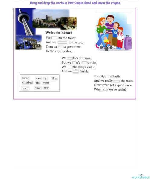 English world 3 Unit 7 Welcome home. Interactive worksheet | TopWorksheets