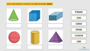 Year 2 Math | 3D shapes (2). Interactive worksheet | TopWorksheets