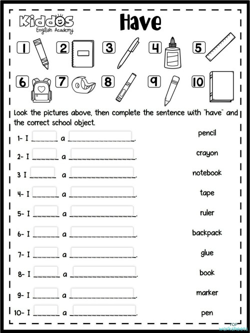 Have Worksheet #1. Interactive worksheet | TopWorksheets