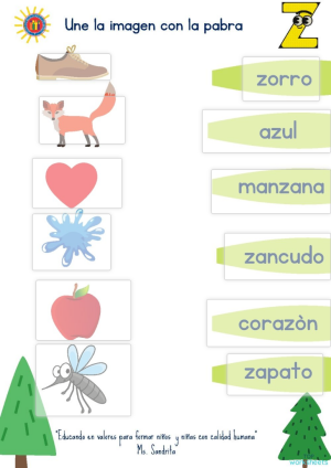 Palabras con z. Ficha interactiva | TopWorksheets
