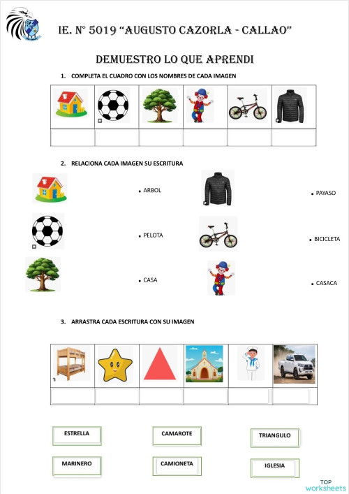 PRACTICANDO CON LAS PALABRAS. Ficha interactiva | TopWorksheets