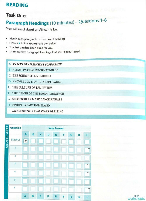 B2 Test 5 2 readings 2 writings. Interactive worksheet | TopWorksheets