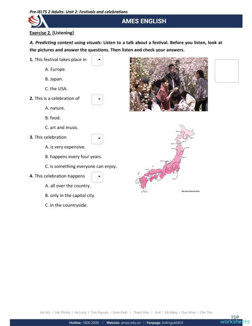 Interactive worksheets and online exercises in Vietnam | TopWorksheets