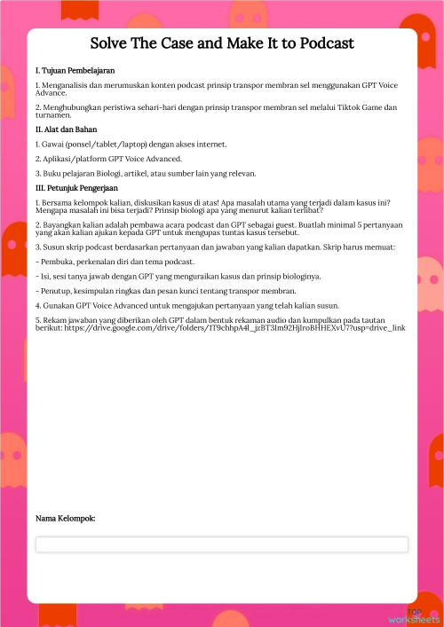 Solve The Case and Make It to Podcast. Interactive worksheet | TopWorksheets