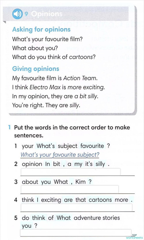 Speaking: interactive worksheets and online exercises | TopWorksheets