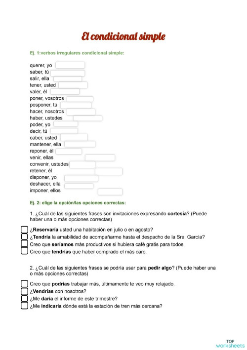 CONTROL HABER COMPLETO. Ficha interactiva | TopWorksheets