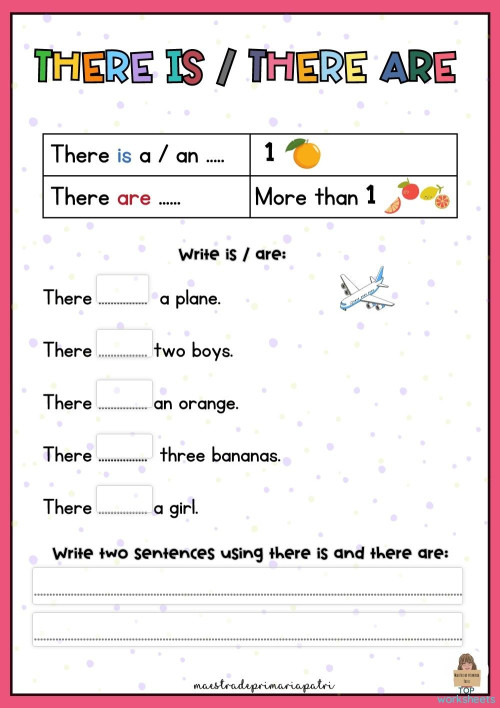 Explanation and ex there is / are. Interactive worksheet | TopWorksheets