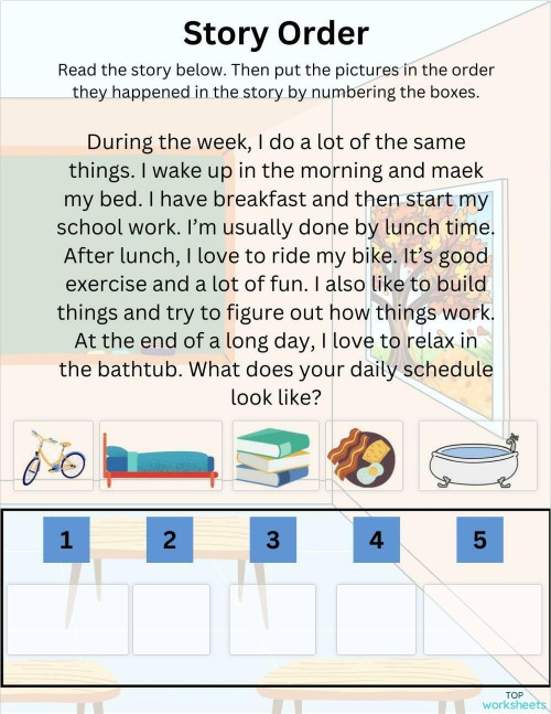 Story Order. Interactive worksheet | TopWorksheets