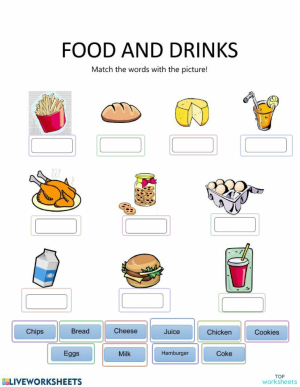 FOOD WORKSHEET1. Ficha interactiva | TopWorksheets